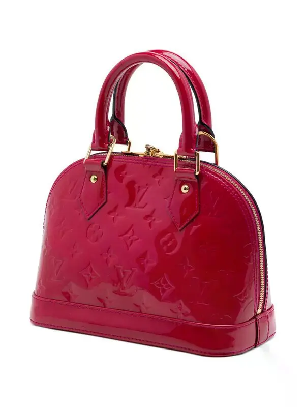 LOUIS VUITTON 2013 Monogram Vernis Alma Bb Satchel - Red