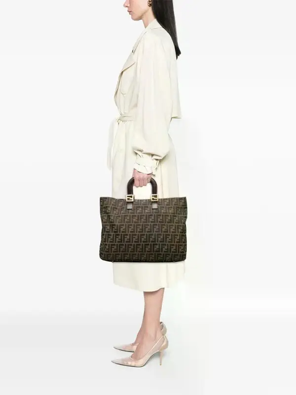 Fendi Zucca Canvas Twins Tote Bag