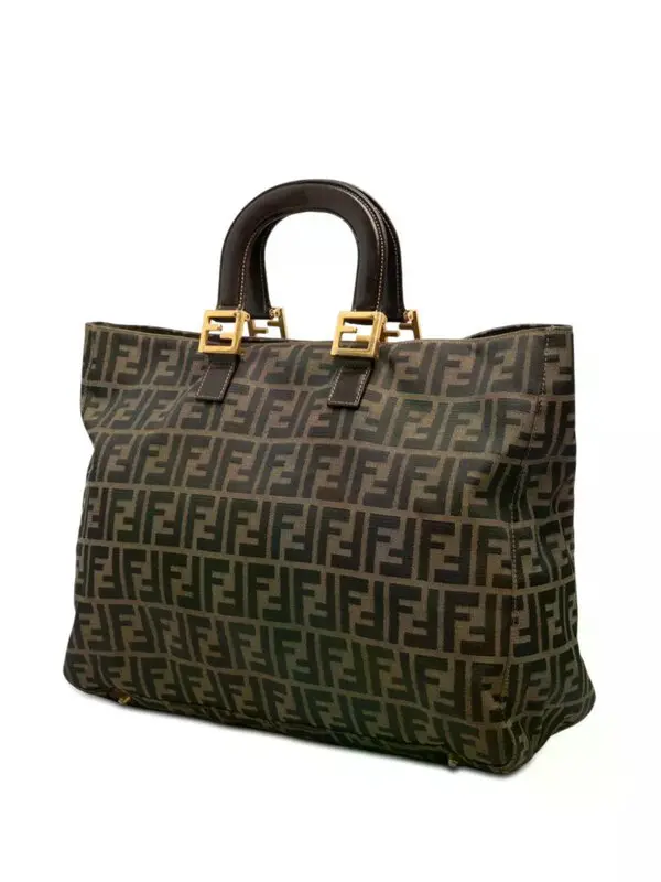 Fendi Zucca Canvas Twins Tote Bag