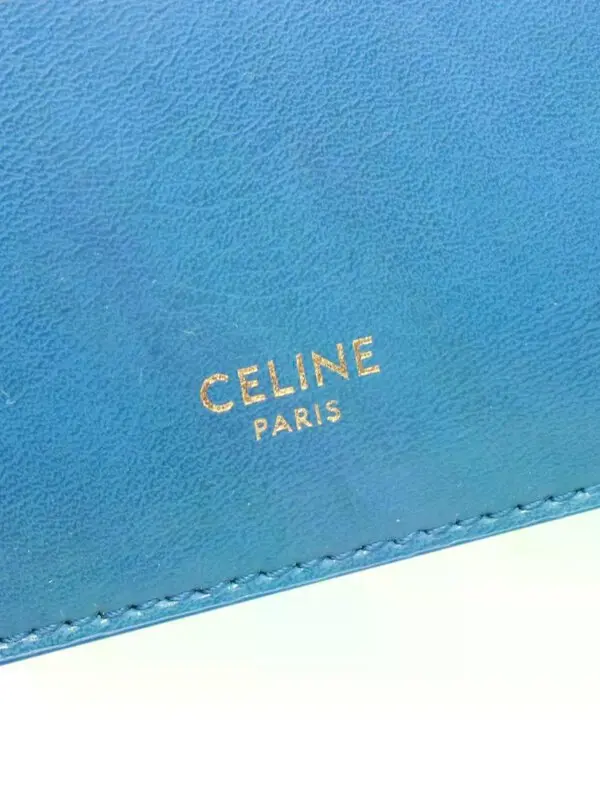 Celine Medium Pouch Clutch Bag In Glossy Calfskin