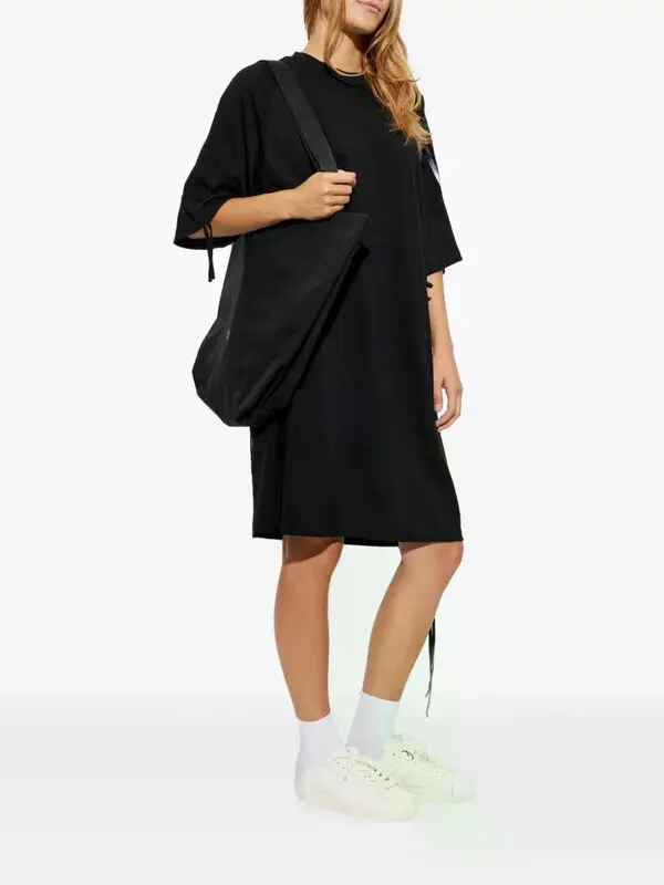 Y3 Stripe-detail Drawstring-fastening Midi Dress