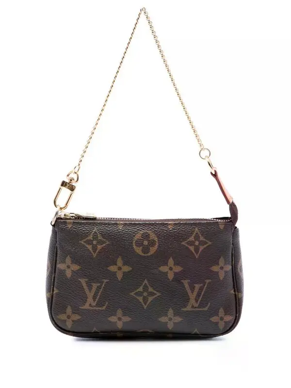 LOUIS VUITTON 2021 Monogram Mini Pochette Accessoires Handbag - Brown