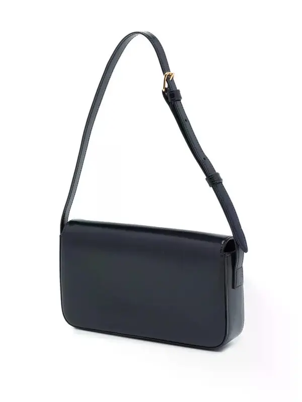 Celine Shiny Calfskin Triomphe Claude Shoulder Bag