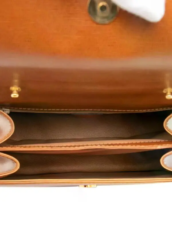 Celine 2014 Embossed Leather Top Handle Bag Satchel