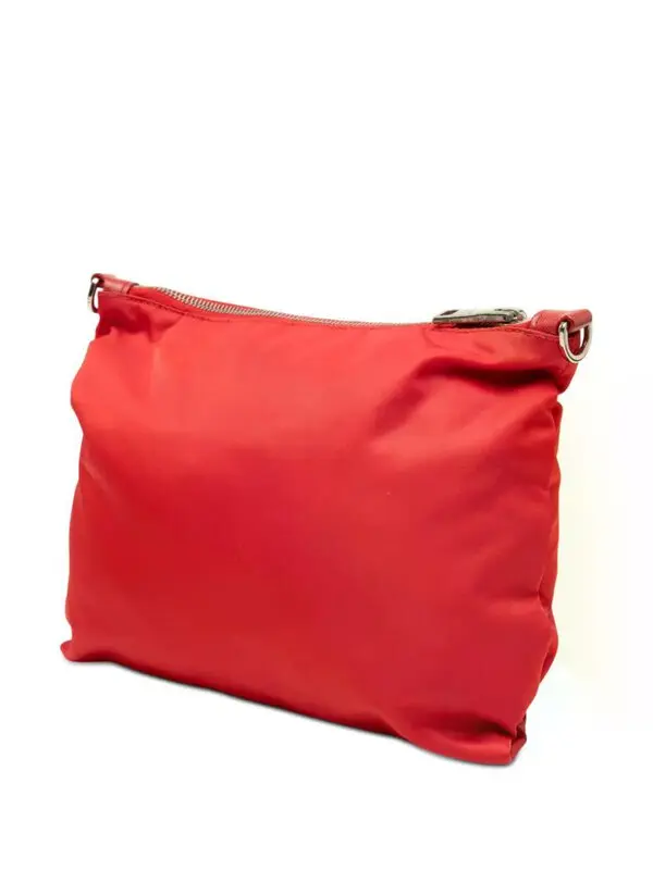 Prada 2013-2026 Tessuto Zip Top Crossbody Bag - Red