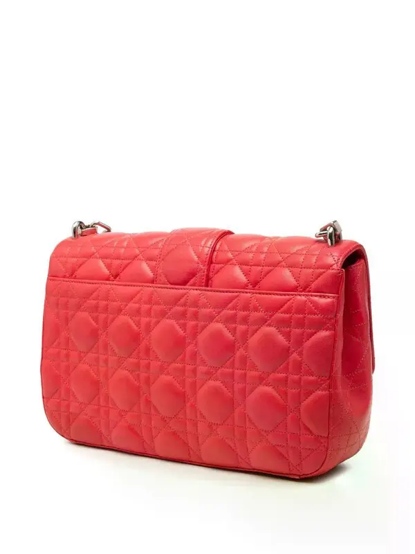 Dior 2011 Medium Lambskin Cannage Miss Flap Shoulder Bag - Orange