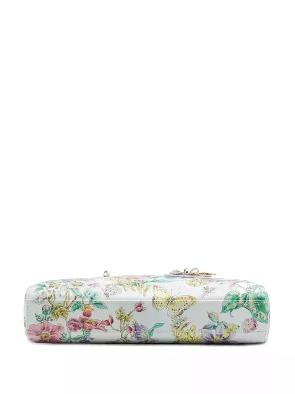 Dior 2025 Medium Calfskin Astral Flowers Lady D Joy Satchel - Multicolour