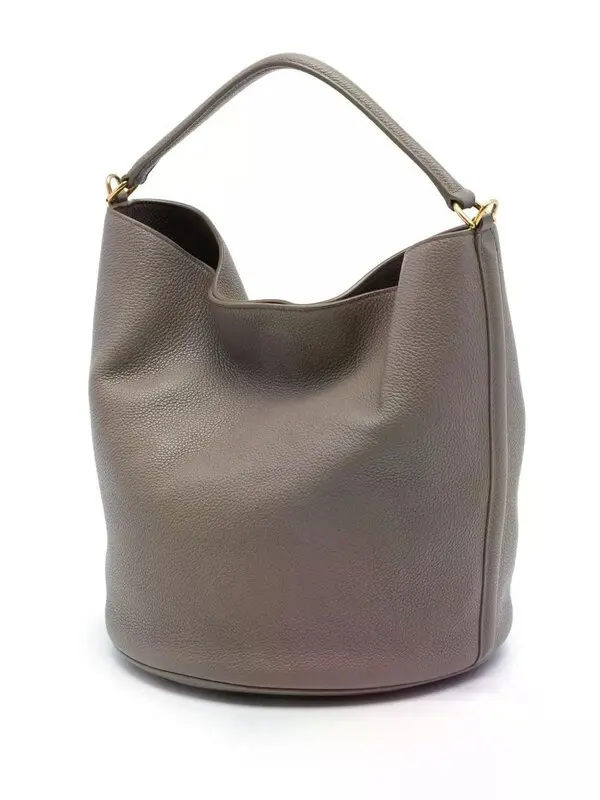 Celine 2021 Supple Grained Calfskin 16 Bucket Bag - Brown