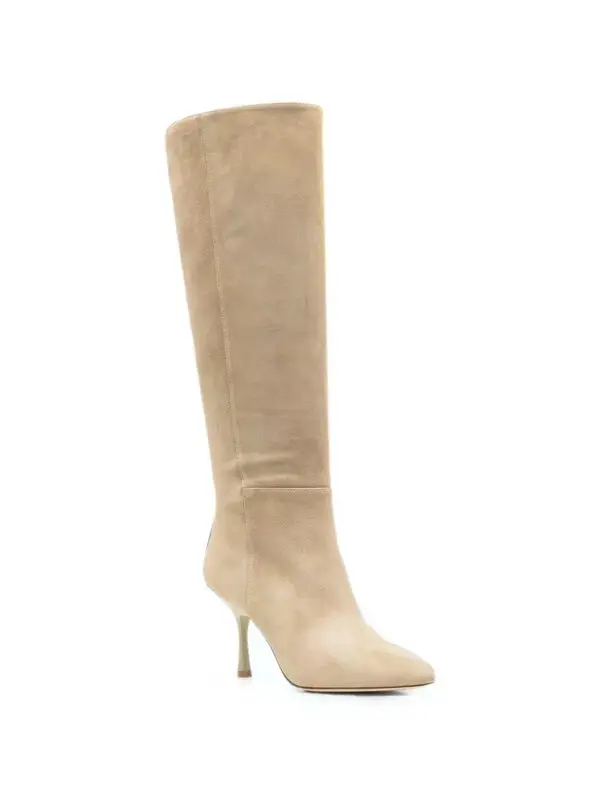 STUART WEITZMAN Suede Pointed-toe Knee High Boots