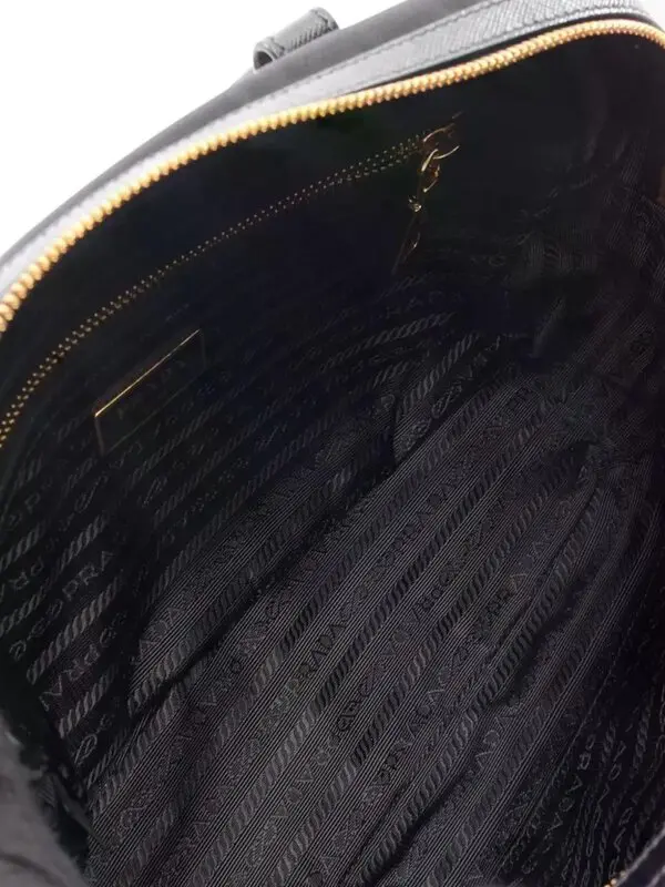 Prada Saffiano Trimmed Tessuto Satchel