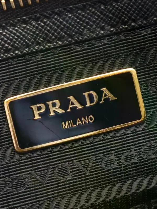 Prada Saffiano Trimmed Tessuto Satchel