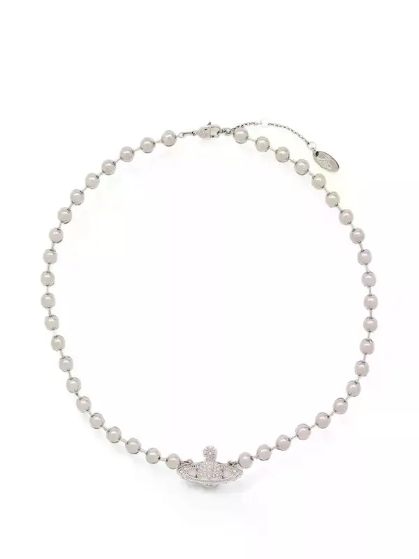 VIVIENNE WESTWOOD Thames Orb Bead Necklace - Silver