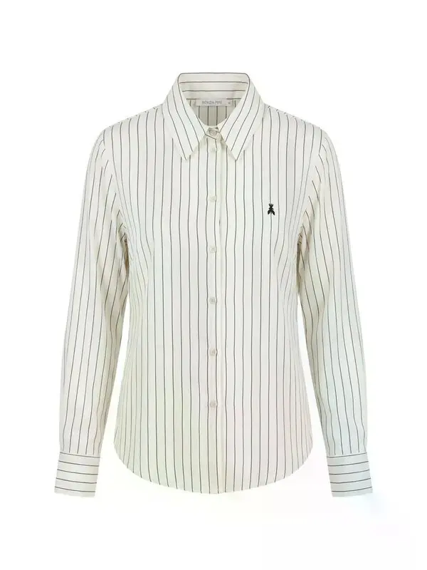 Patrizia Pepe Striped Long-sleeve Shirt - Neutrals
