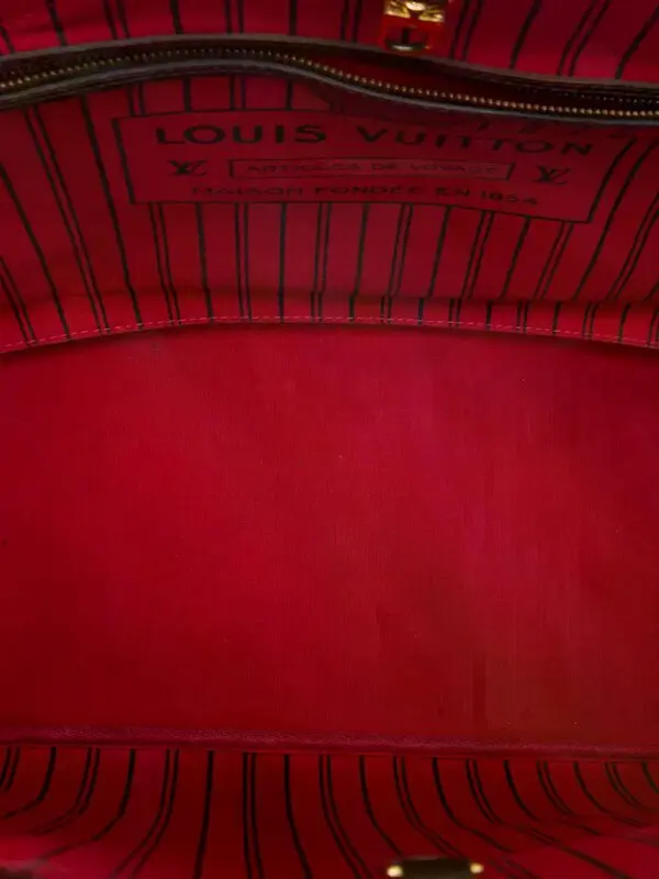 LOUIS VUITTON 2016 Damier Ebene Neverfull Gm Tote Bag