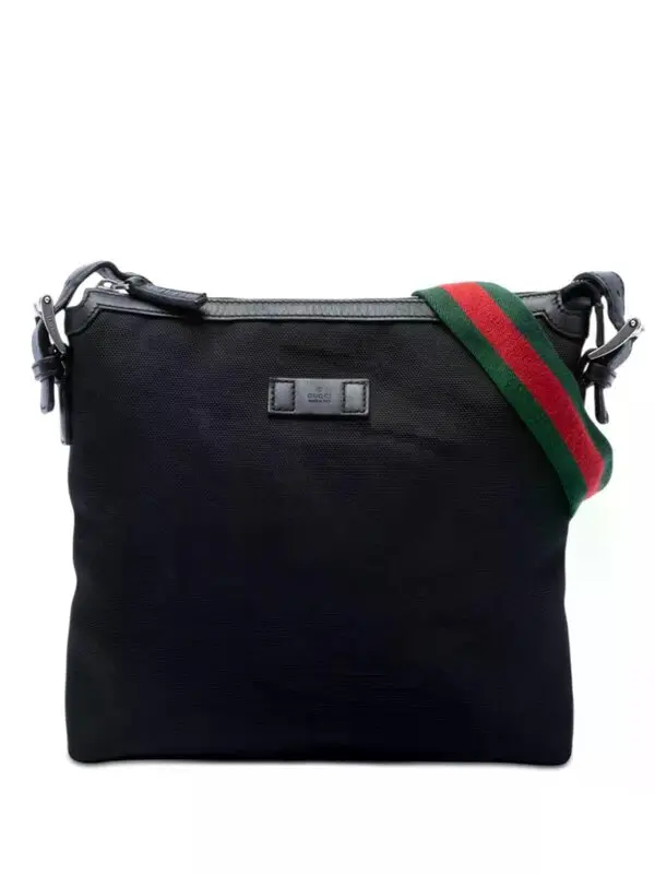 Gucci 2016-2026 Techno Canvas Web Messenger Bag Crossbody Bag - Black