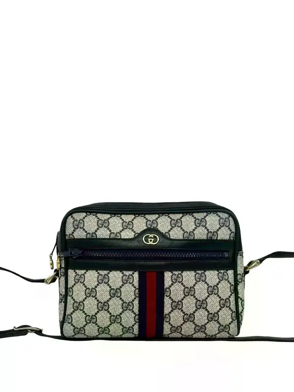 Gucci 1970-1990 Gg Supreme Interlocking G Web Crossbody Bag