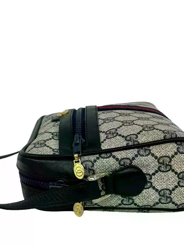 Gucci 1970-1990 Gg Supreme Interlocking G Web Crossbody Bag