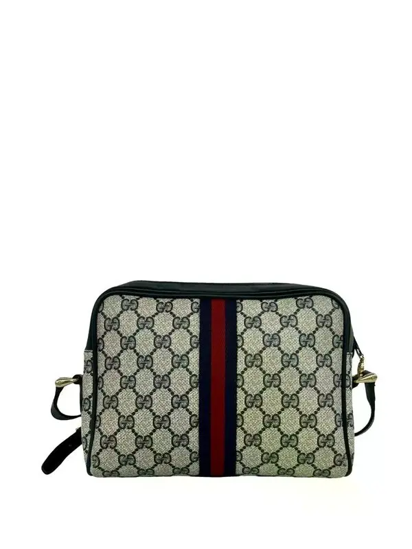 Gucci 1970-1990 Gg Supreme Interlocking G Web Crossbody Bag