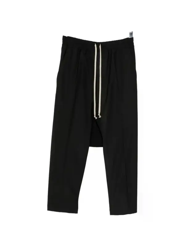 Rick Owens Drawstring Dropped-crotch Trousers - Black