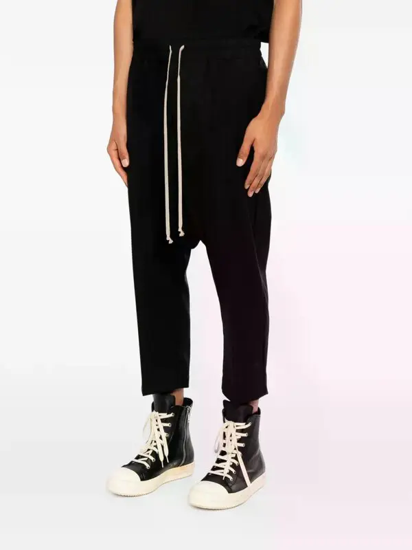 Rick Owens Drawstring Dropped-crotch Trousers - Black