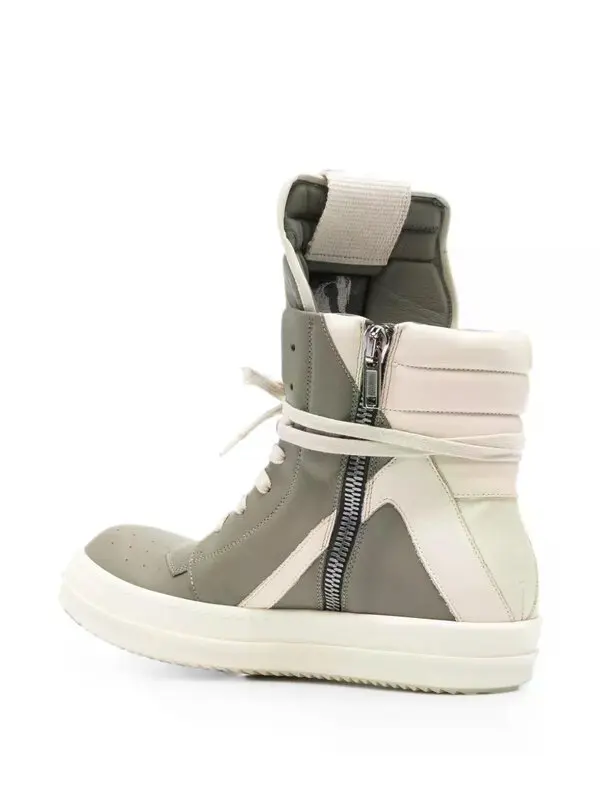 Rick Owens Geobasket Leather Sneakers - Grey