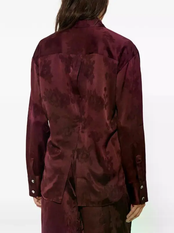 GANNI Floral Motif Tie-waist Shirt