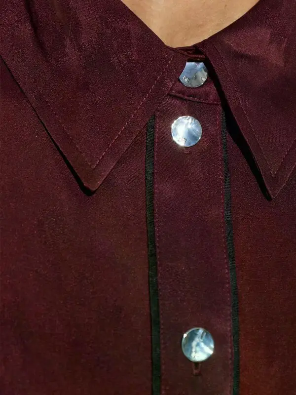 GANNI Floral Motif Tie-waist Shirt
