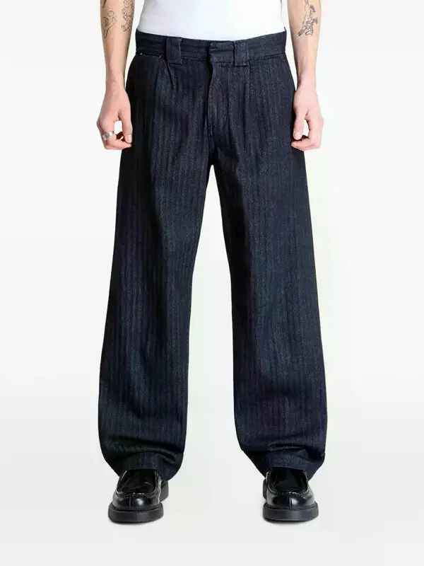 Dickies Selvedge Herringbone-denim Trousers - Blue