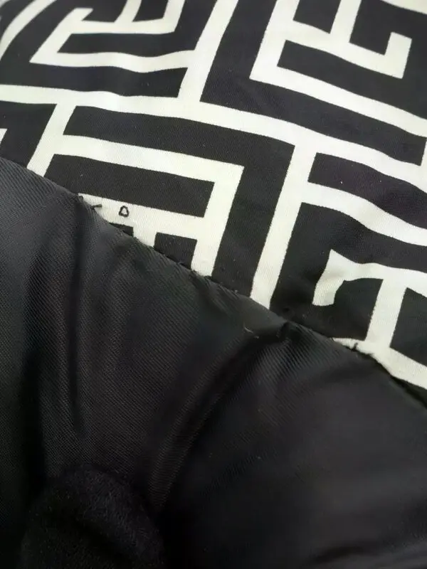 Balmain 2010s Monogram Hooded Down Vest