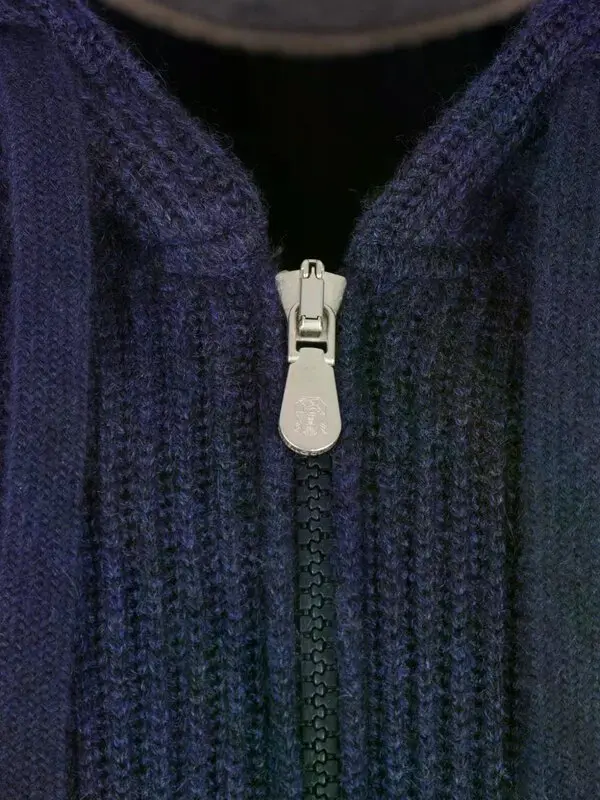 Brunello Cucinelli Ribbed-knit Zip-up Hoodie