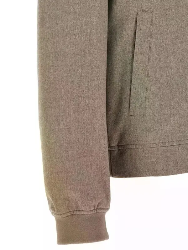 Brunello Cucinelli Mélange-texture Zip-up Bomber Jacket
