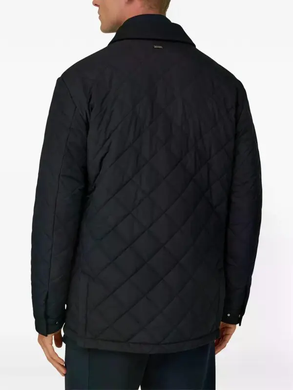 Boggi Milano Peacoat Padded In Technical Fabric
