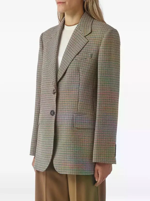 Max Mara Alice Houndstooth Blazer - Brown