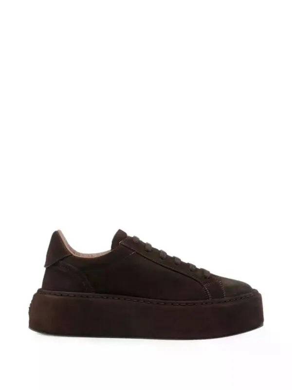 Casadei Renna Platform Suede Sneakers - Brown