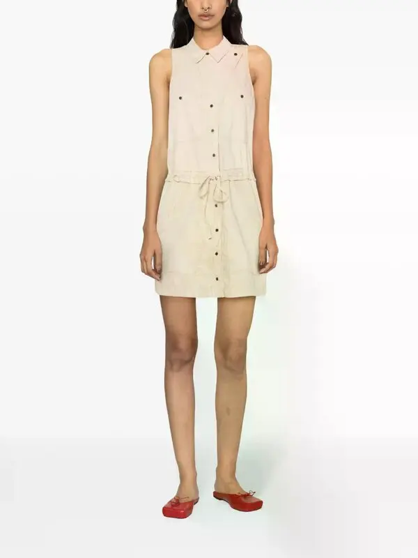 MARANT ETOILE Ines Sleeveless Denim Dress - Neutrals