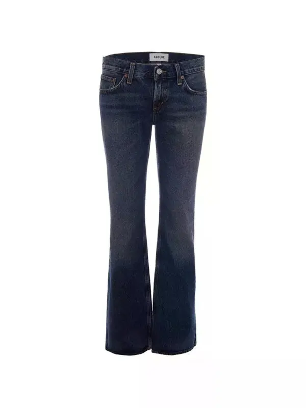 AGOLDE Faded-effect Flared-leg Jeans - Blue