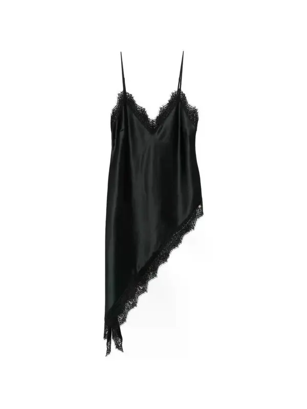 NISSA Lace-trim Asymmetric Top