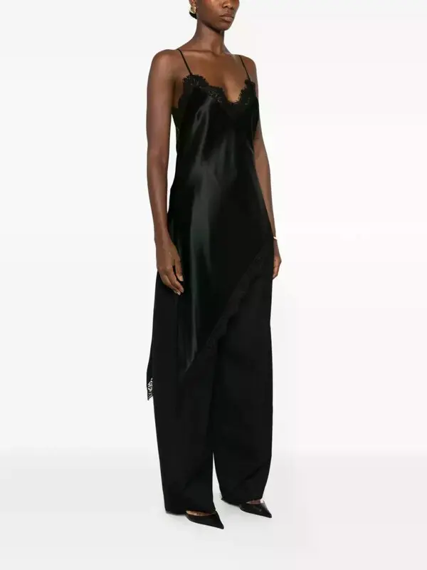 NISSA Lace-trim Asymmetric Top