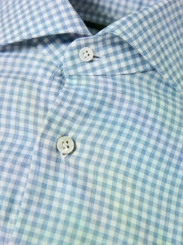 BARBA NAPOLI Gingham-check Long-sleeve Shirt
