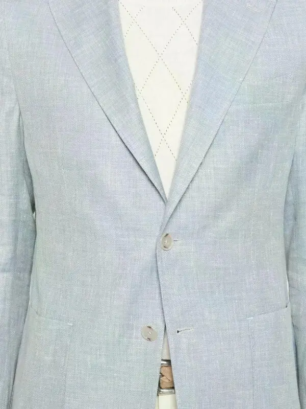 BARBA NAPOLI Notched-lapel Single-breasted Blazer