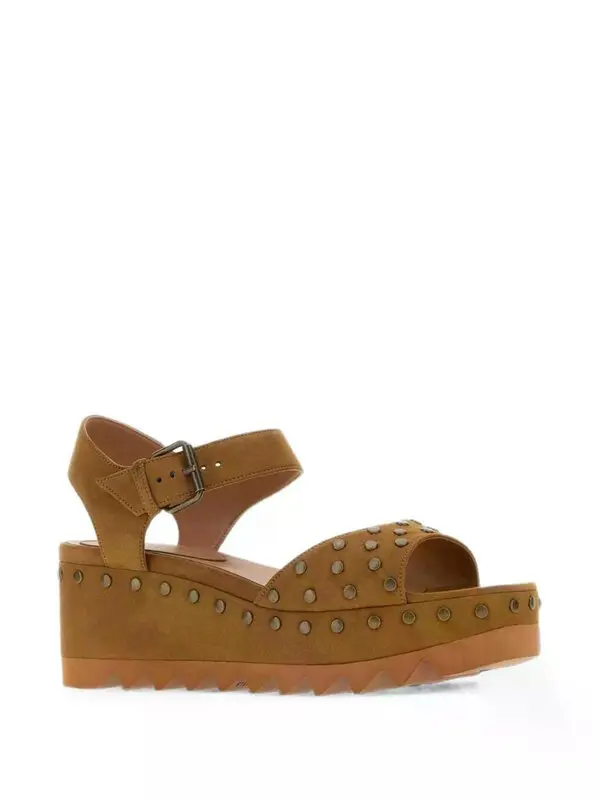 Stella McCartney Elyse Stud-embellished Sandals - Brown