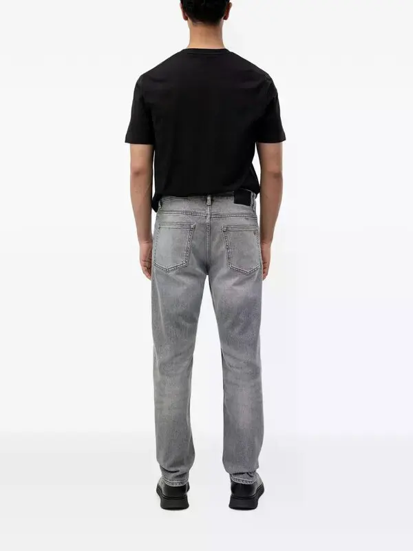 BOSS Faded-effect Straight-leg Jeans