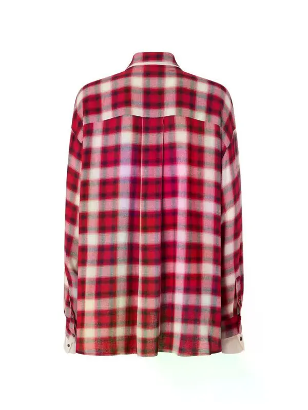 Pinko Oversized Shirt With Check Pattern