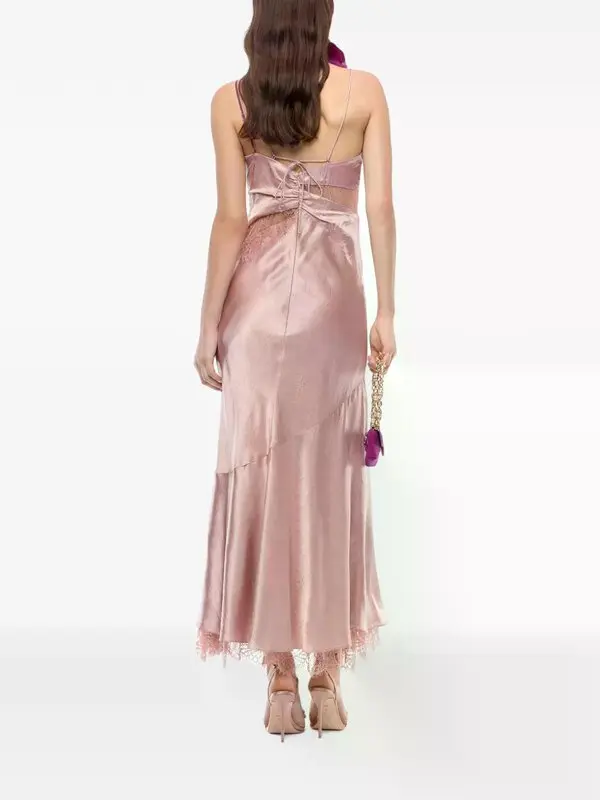 Pinko Lace-trim Twisted Detail Midi Dress