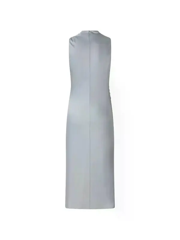 Pinko Midi Sheath Dress With Draped Neck - Blue