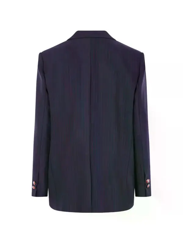Elisabetta Franchi Pinstripe-pattern Logo-button Blazer