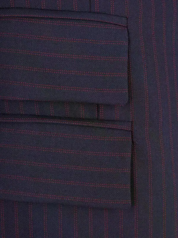 Elisabetta Franchi Pinstripe-pattern Logo-button Blazer