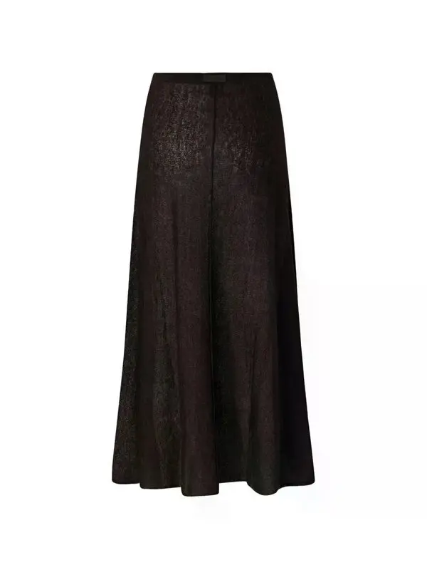 Pinko Knitted A-line Midi Skirt - Brown
