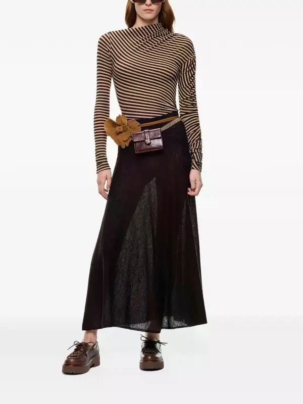 Pinko Knitted A-line Midi Skirt