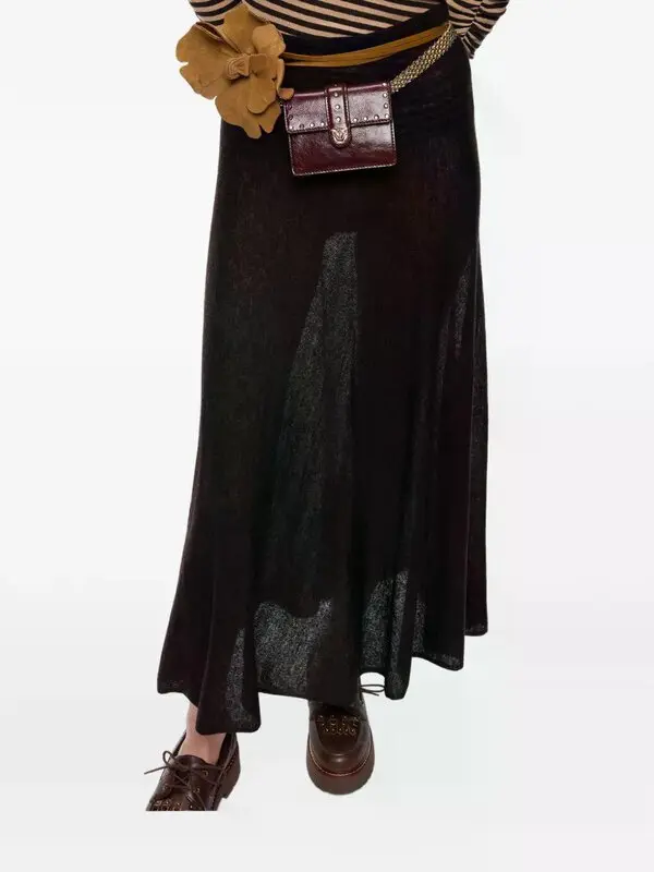 Pinko Knitted A-line Midi Skirt